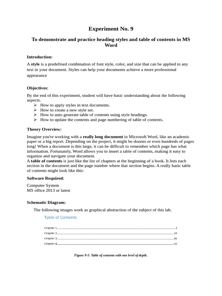 Experiment No 9 | PDF | Microsoft Word | Software