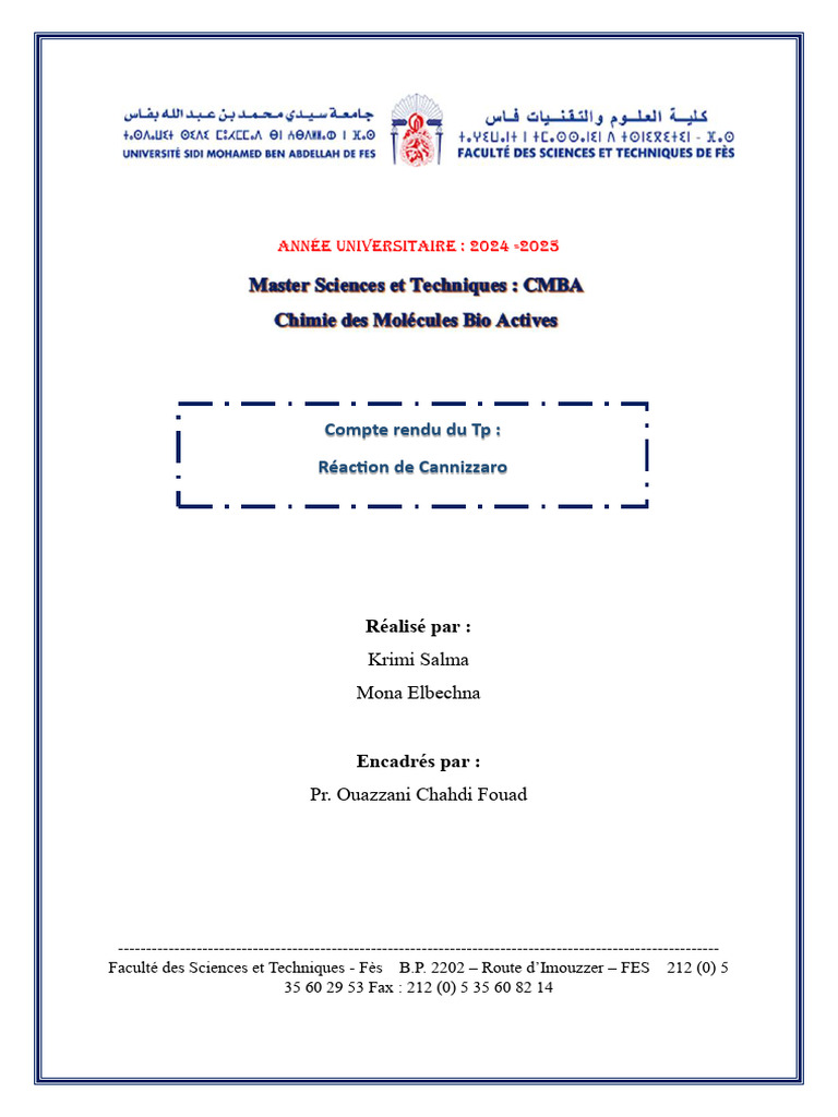 Mécanisme de la réaction de Cannizzaro | PDF | Aldéhyde | Acide