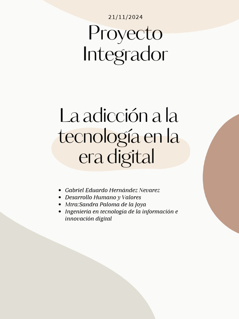 Proyecto Integrador Portada | PDF