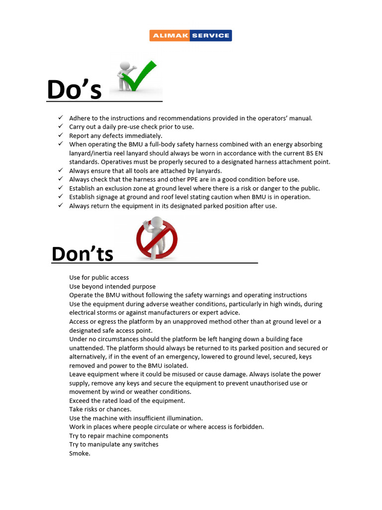 Dos and Donts Handout Repaired | PDF