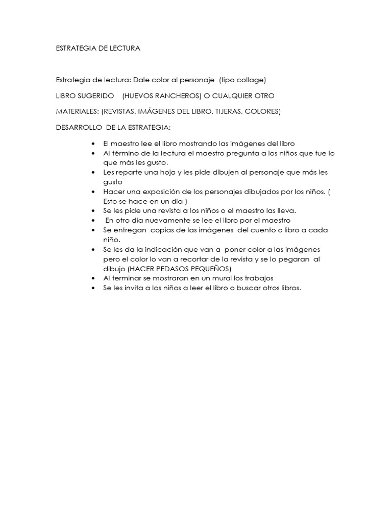 Estrategia de Lectura | PDF