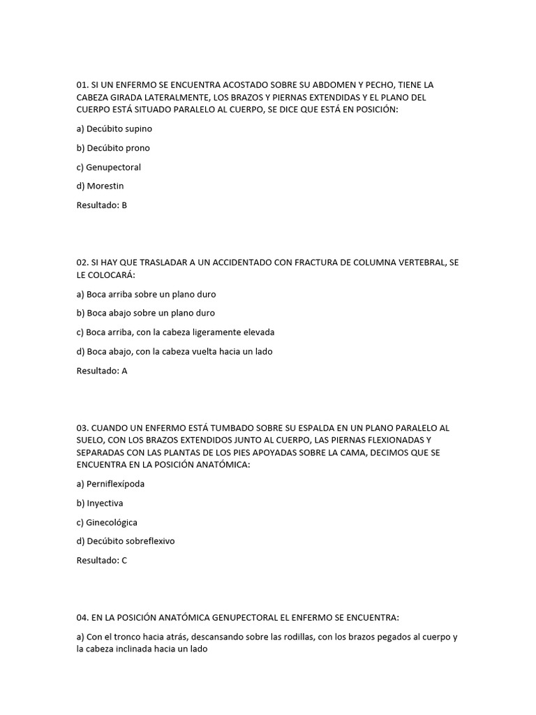 Maniobra de Proetz y Posiciones Clínicas | PDF | Términos anatómicos de ...