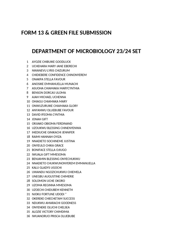 Form 13&green Files Submission | PDF