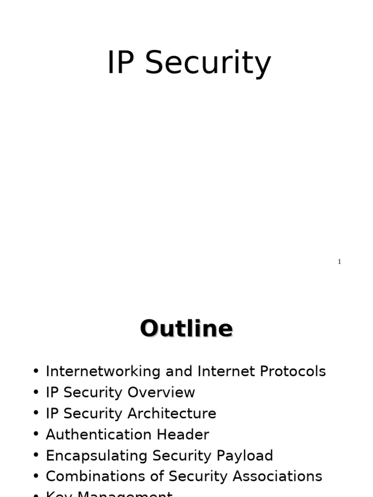 2 - IP Security | PDF | Internet Protocols | Internet Protocol Suite