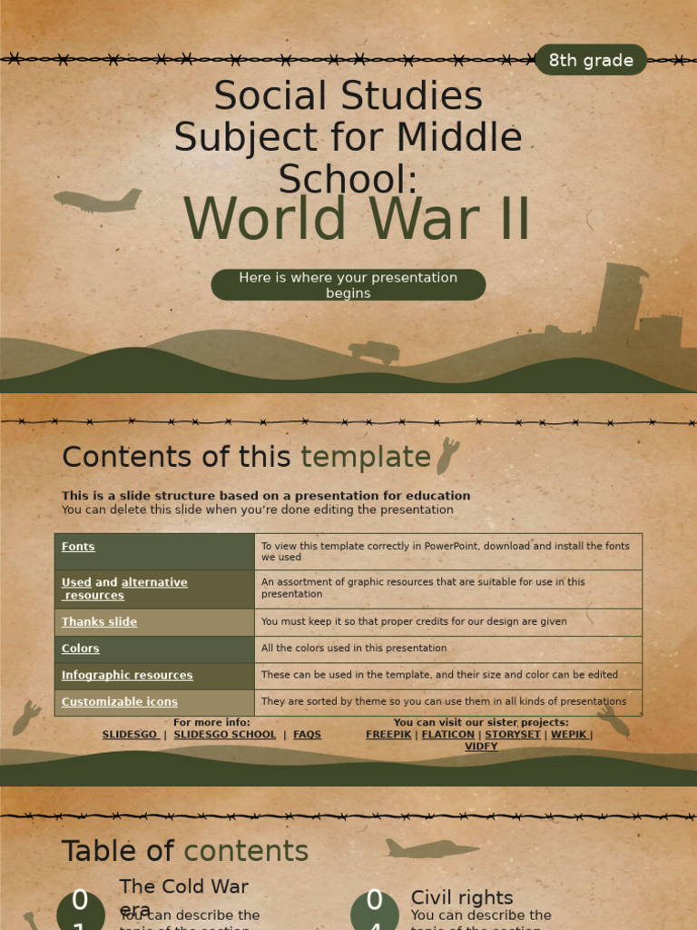 Social Studies Subject For Middle School - 8th Grade World War II by ...