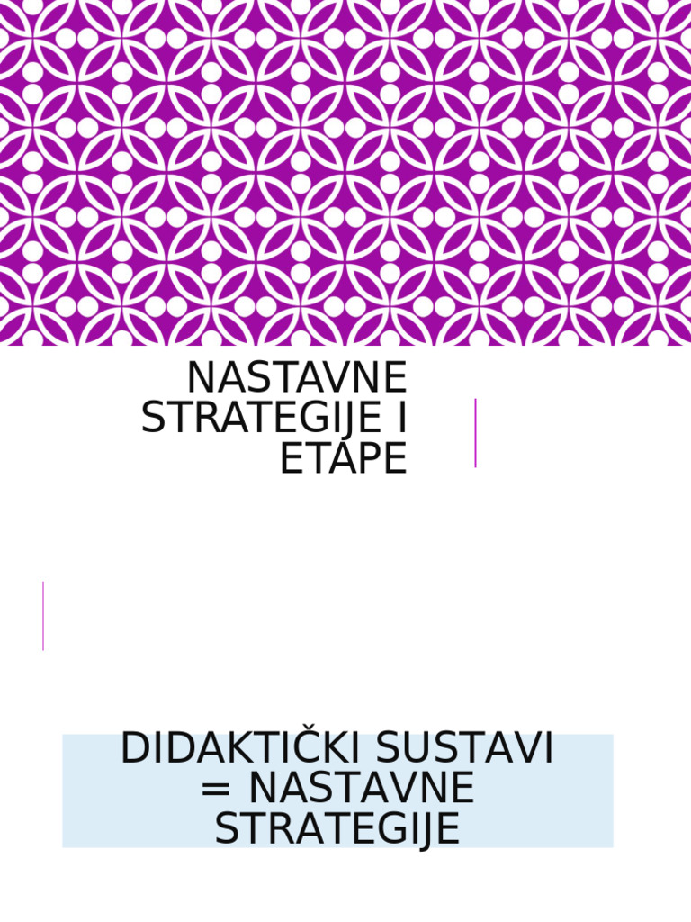 6 Etape Nastave | PDF