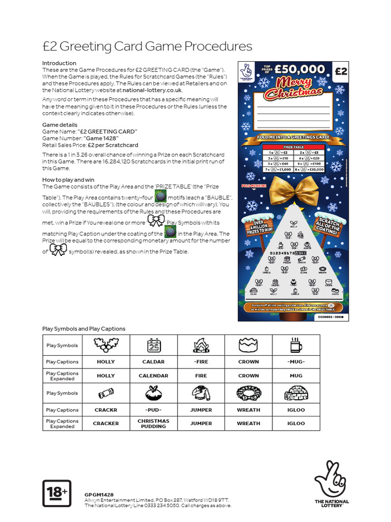 Greetingcard PDF 3 | PDF | Gambling | Gambling Games