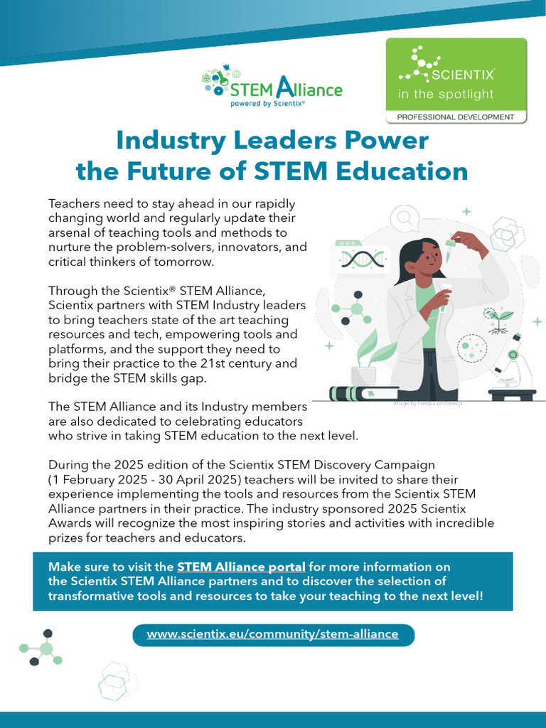 STEM Alliance Brochure Industry Resources 2024 | PDF | Teachers ...