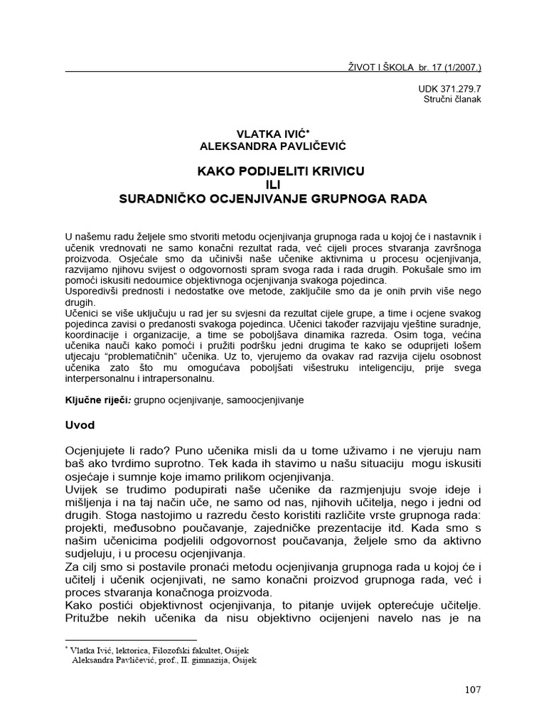 IVIC Za Reciprocno Poucavanje | PDF