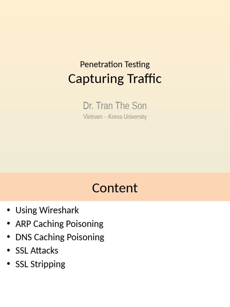 Chapter 7 - Capturing Traffic | PDF | Transport Layer Security ...