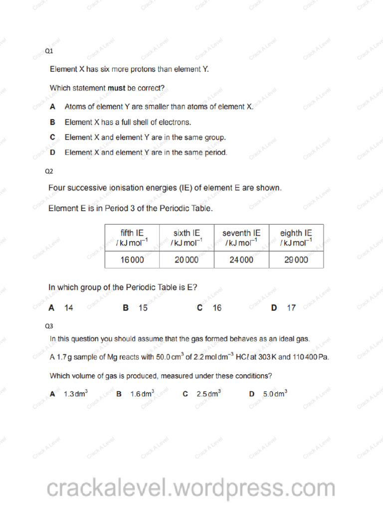 9701 Hard Questions From 2023-2021 | PDF