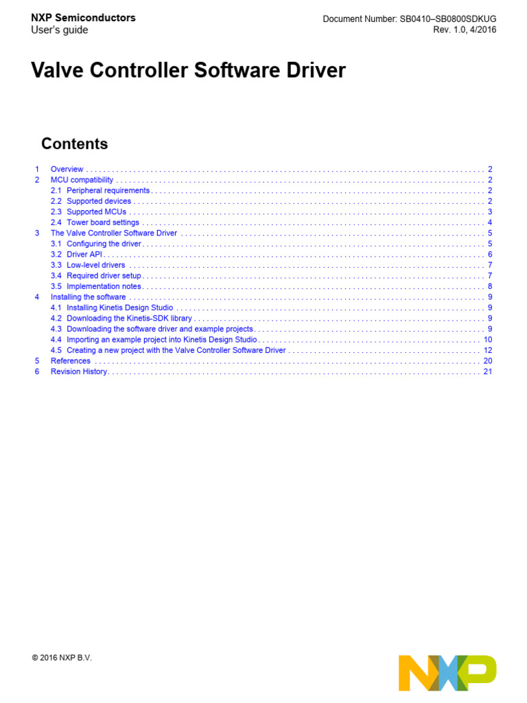 SB0410 SB0800 SDK Valve Controller SW Ug | PDF | Microcontroller | Software