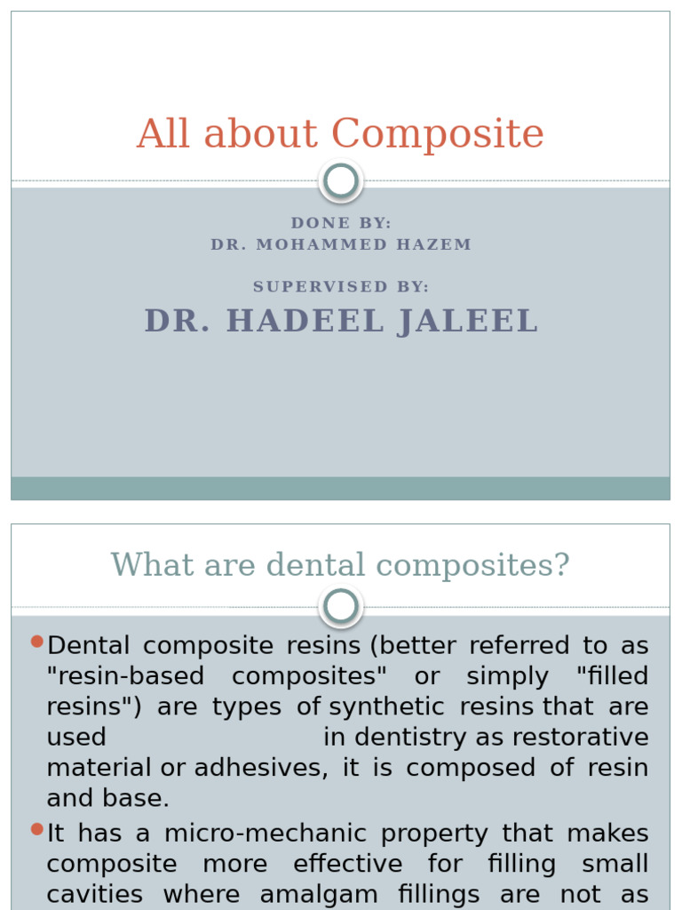 All About Composite | PDF | Dental Composite | Materials Science