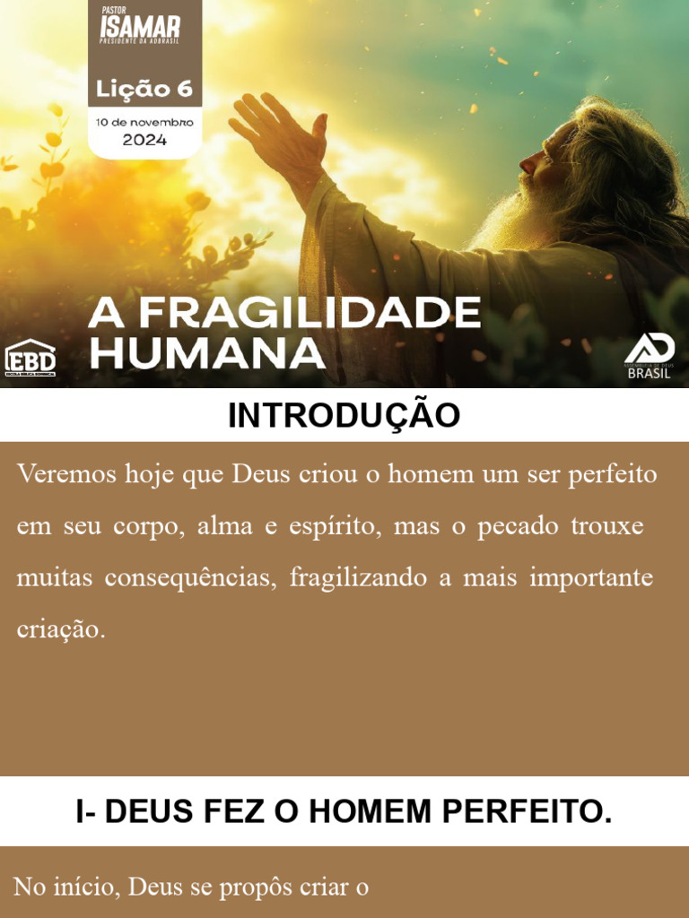 Criação Perfeita e Fragilidade Humana | PDF