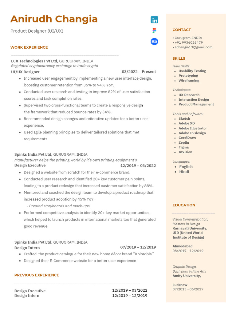 Anirudh Resume | PDF | Design | Information Technology