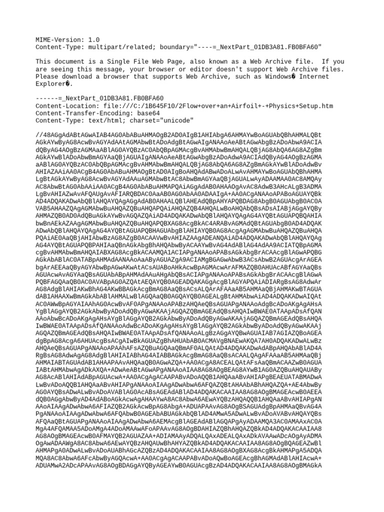 2 Flow Over An Airfoil Physics Setup | PDF | Computer File Formats | Hypertext