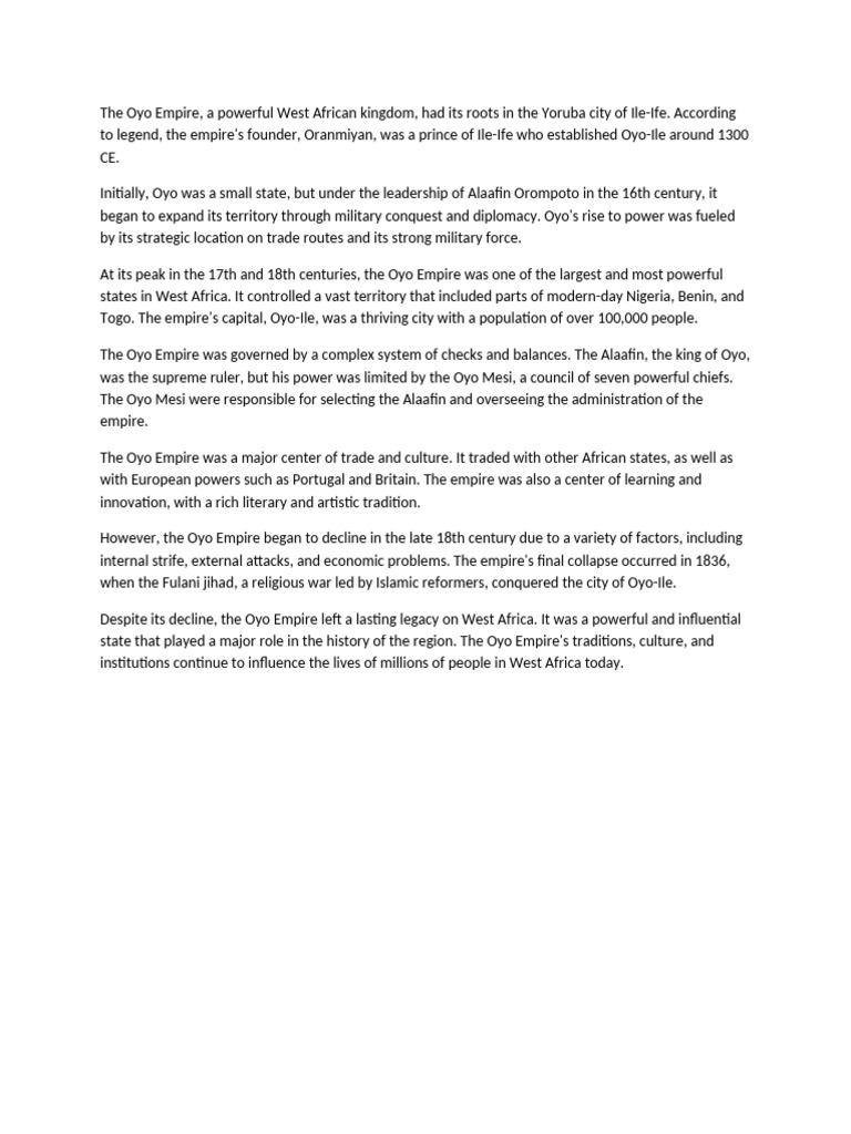 The Oyo Empire,-WPS Office | PDF