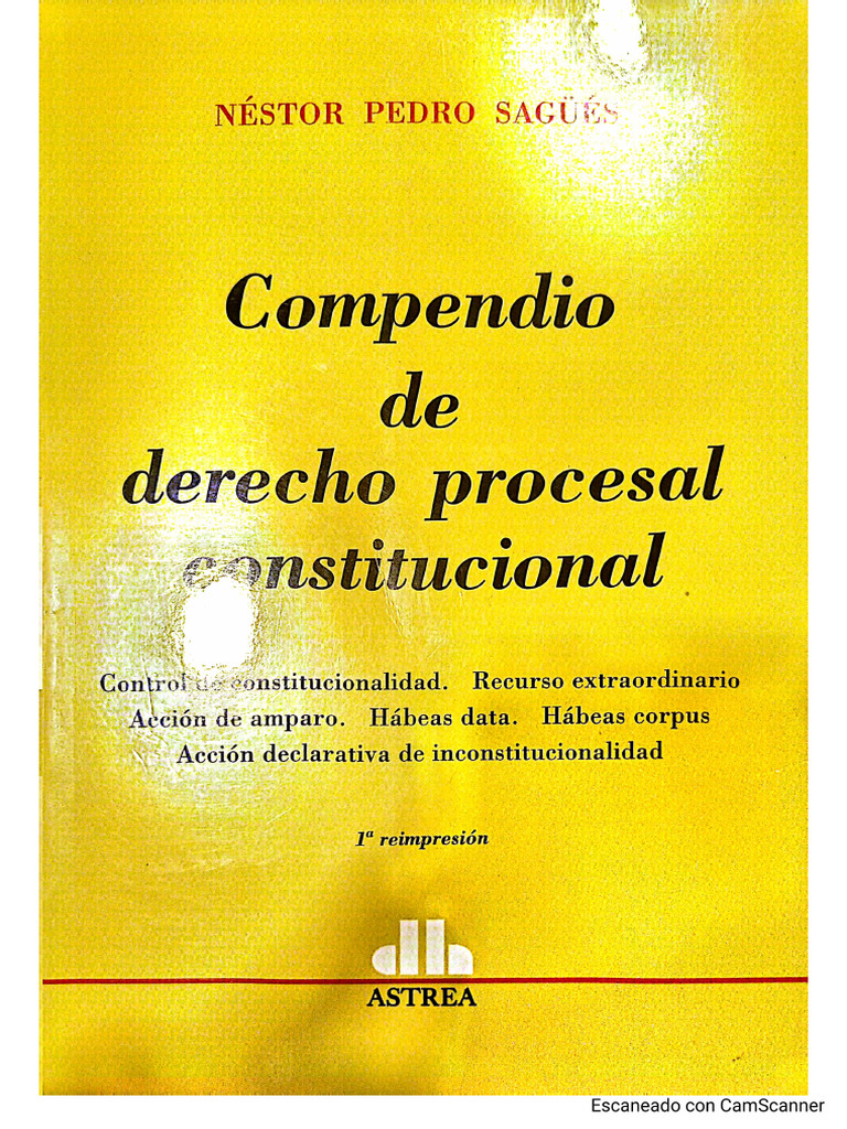 Compendio de Derecho Procesal Constitucional - Capítulo Primero | PDF