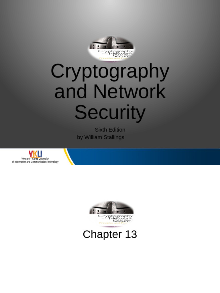 Ch13 Crypto6e | PDF | Public Key Cryptography | Key (Cryptography)