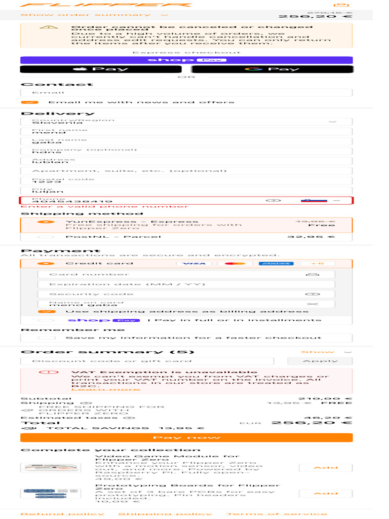 Checkout - Flipper Shop | PDF | Point Of Sale | Value Added Tax