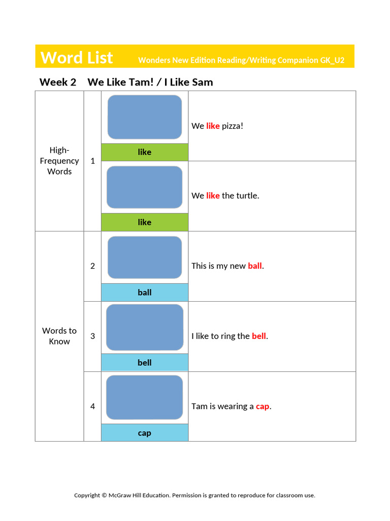 Unit 2 Week 2 Word List (English) | PDF
