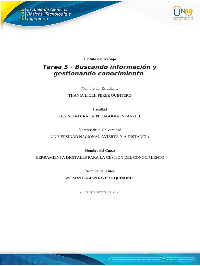 Anexo 5 - Formato - Entrega - Tarea5 | PDF | Estilo apa | Conocimiento administrativo