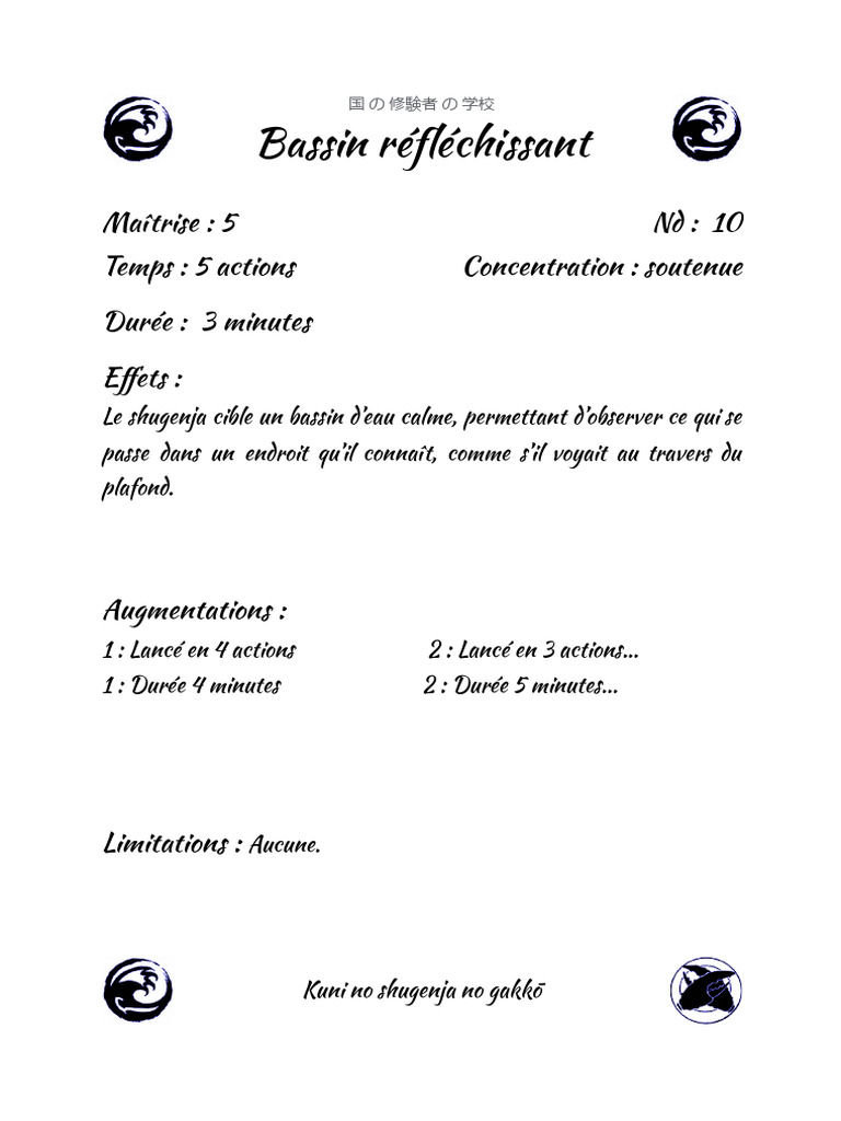 Sorts et compétences des shugenja | PDF