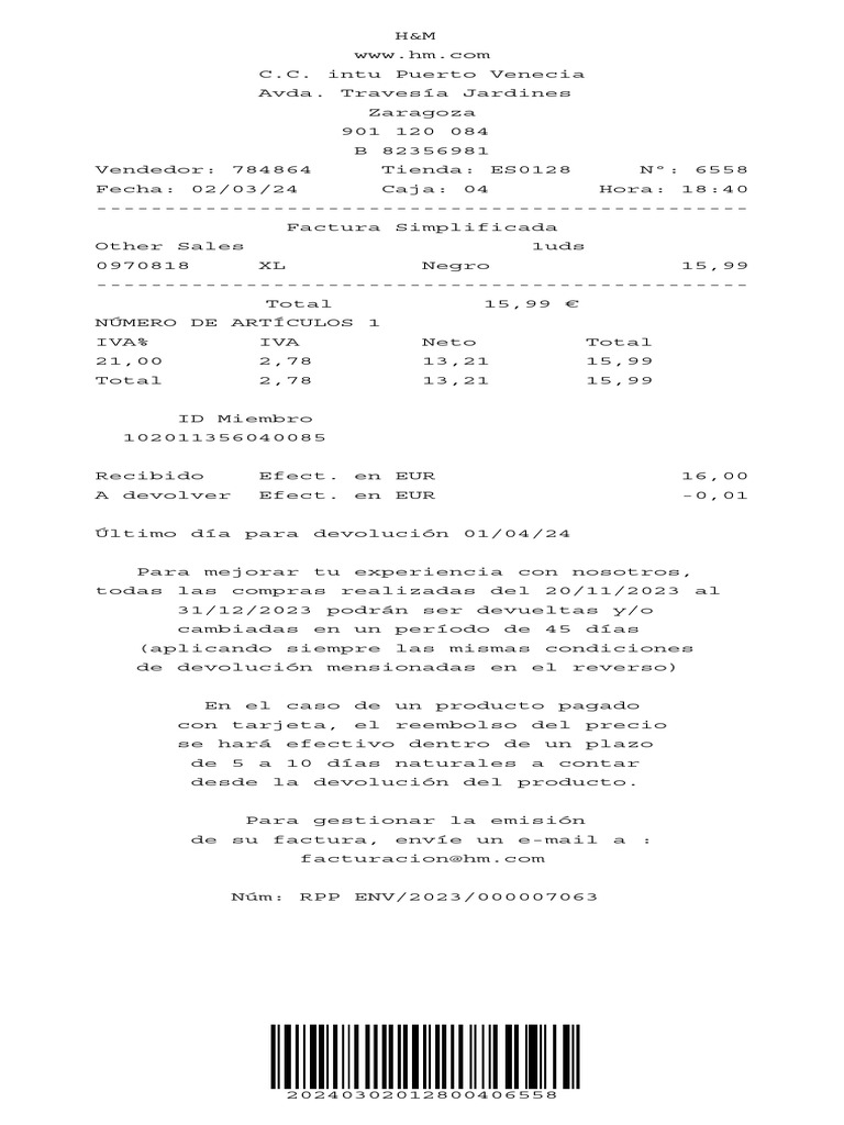 Store Receipt | PDF