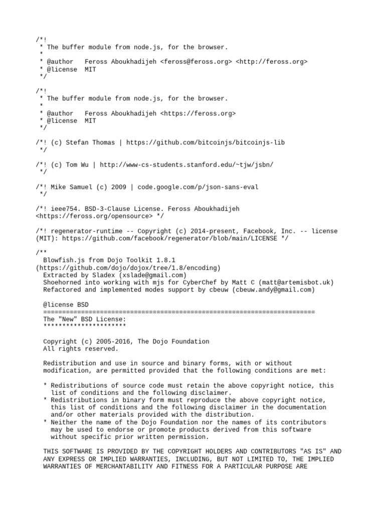 Ciphers.js.LICENSE | PDF