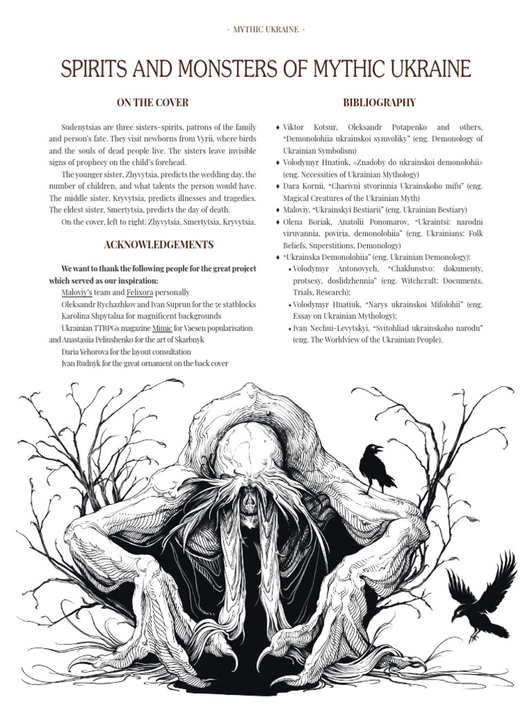 Spirits and Monsters of Mythic Ukraine | PDF | Religious Belief And ...