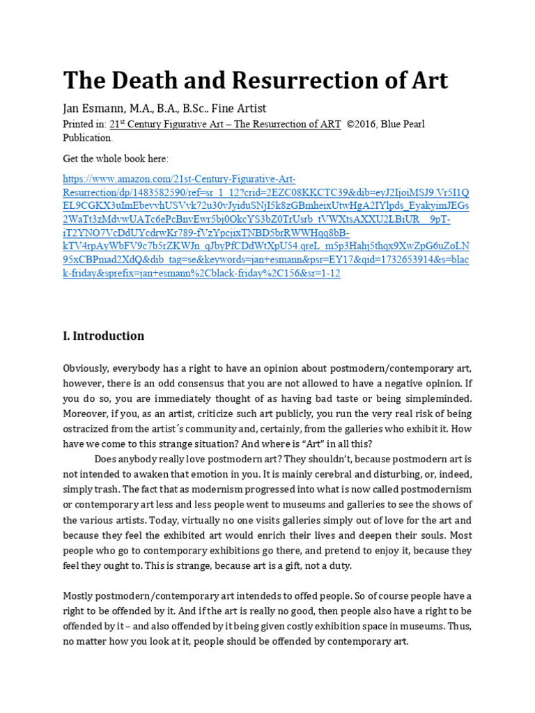 The Death of Art by Jan Esmann | PDF | The Arts