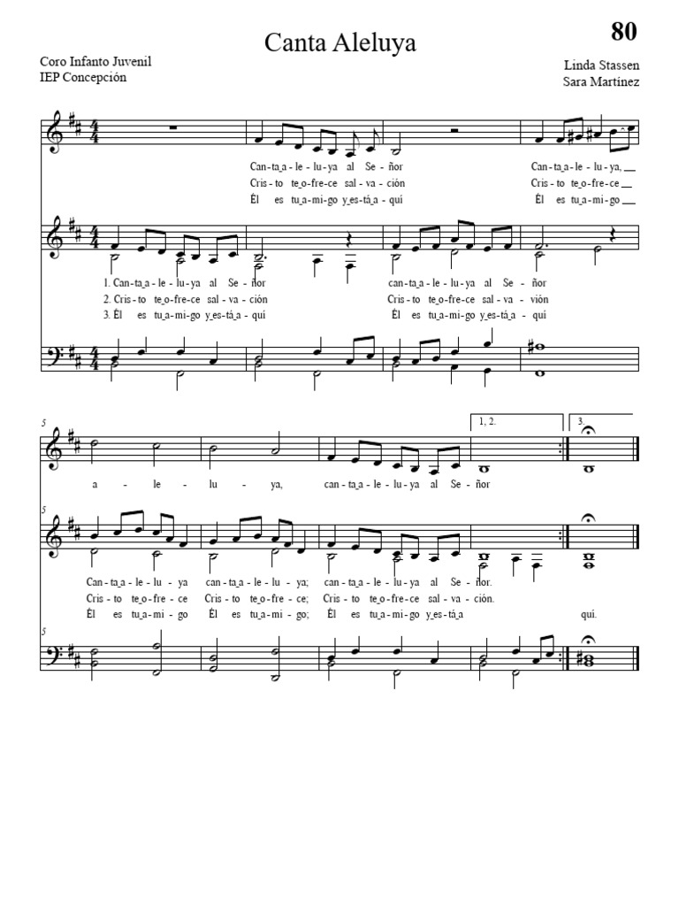 Canta Aleluya Al Señor | PDF