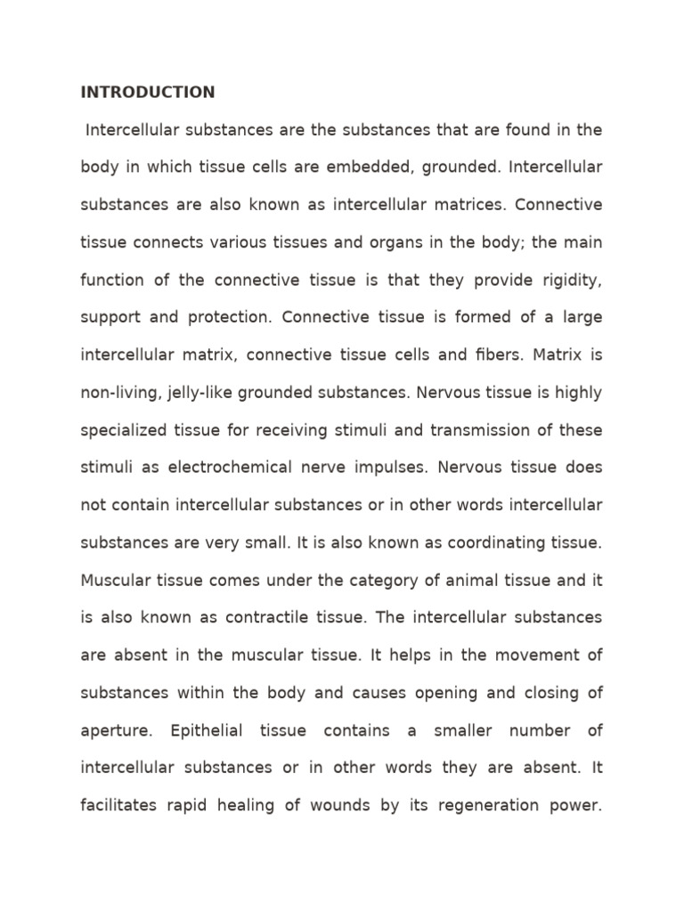 Intracellular Substances and Connective Itssues | PDF | Connective ...
