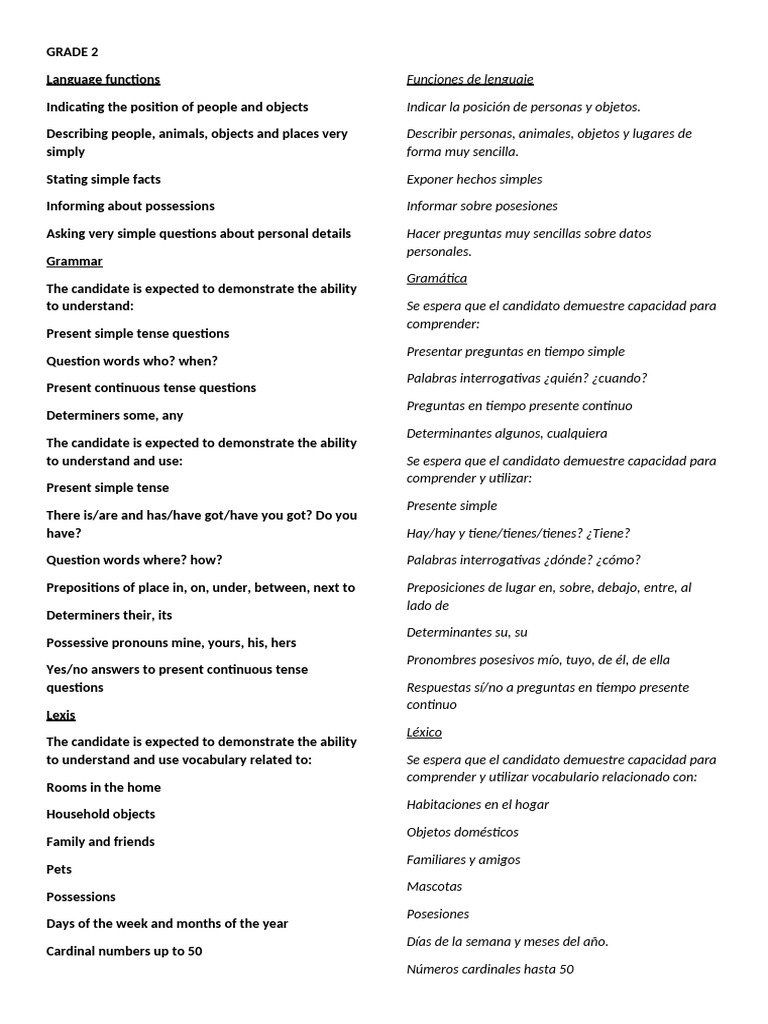 Gese Grade 2 | PDF | Languages | Foreign Language Studies