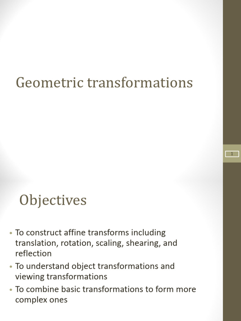 Understanding Affine Transformations in Graphics | PDF | Shape ...
