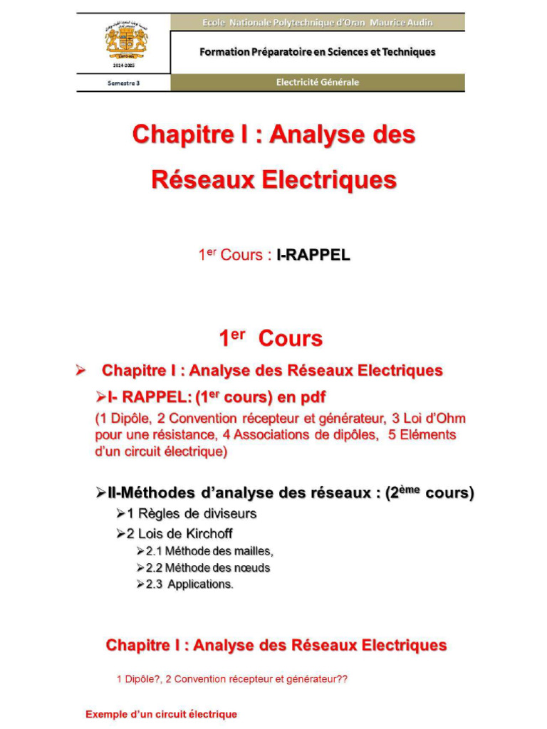 Cours 1-Électricité Générale | PDF
