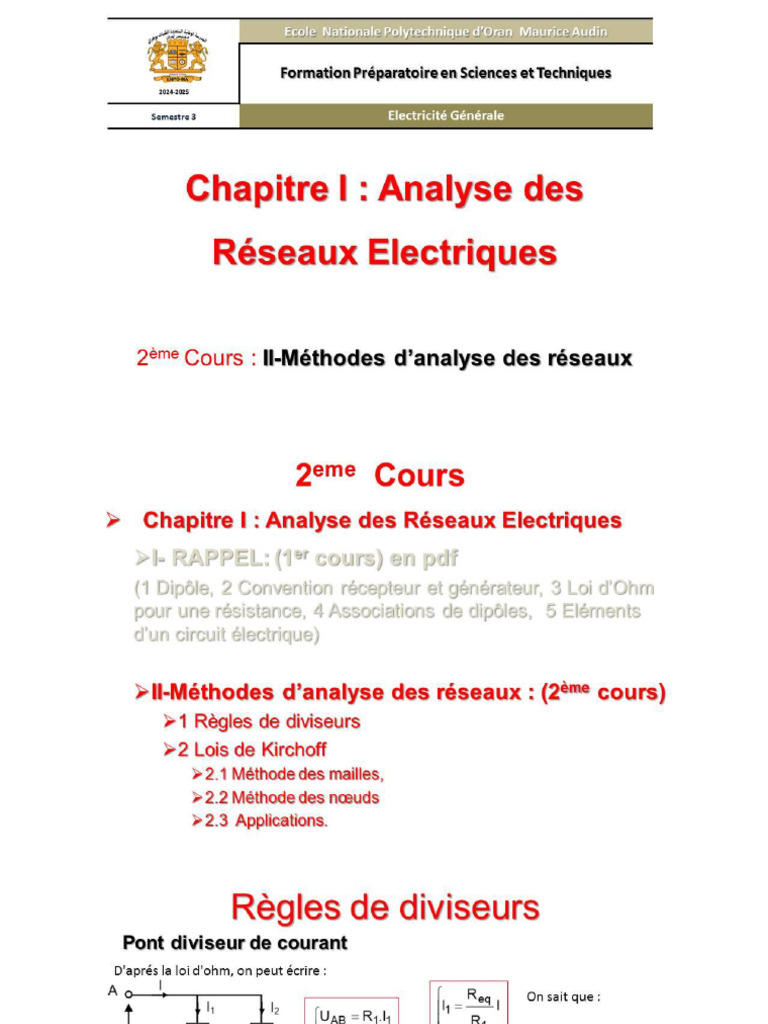 Cours 2-Électricité Générale | PDF
