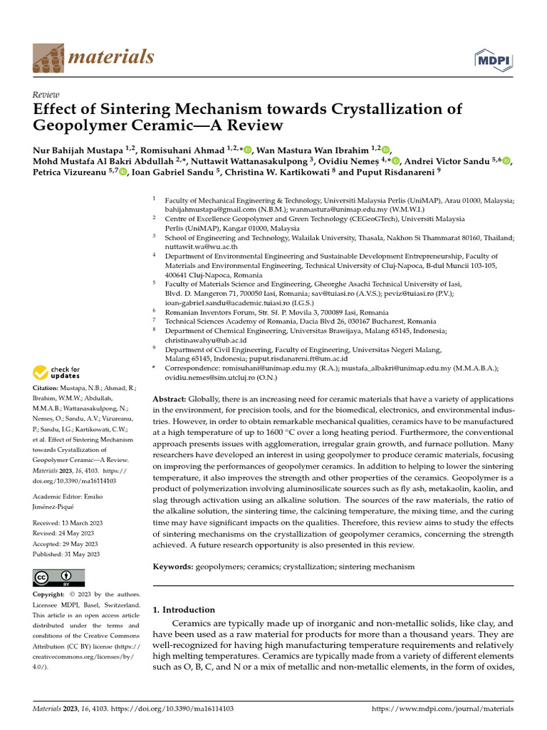 Materials Crystallization-16-04103 | PDF | Cement | Silicate