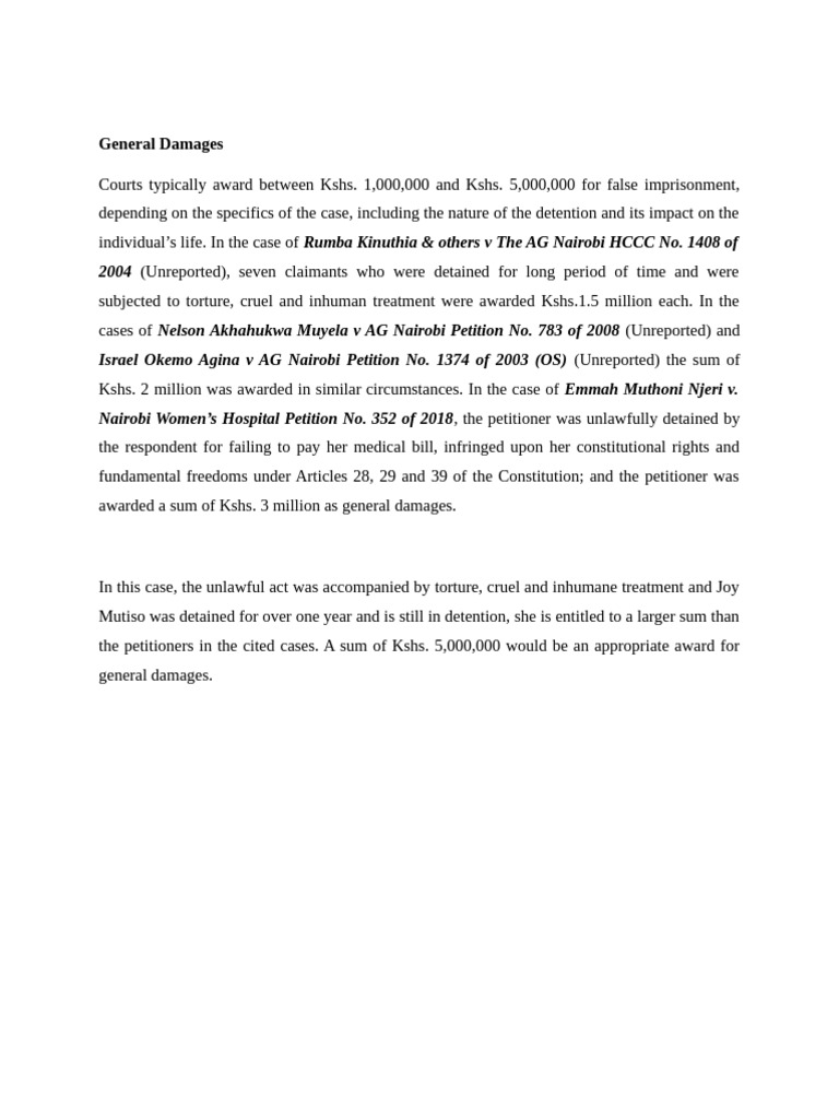 General Damages | PDF