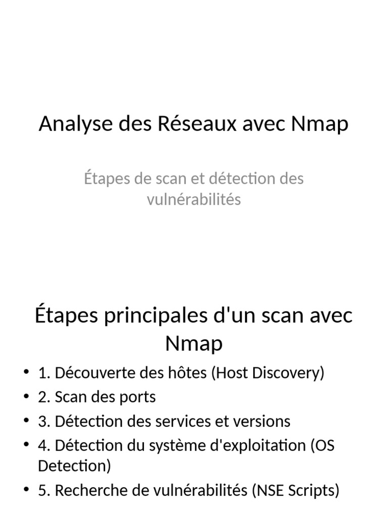 Analyse Nmap Presentation | PDF