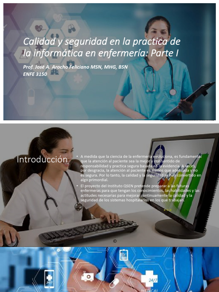 ENFE 3150 Clase 2.2 Calidad y Seguridad en La Practica de La Informatica en Enfermeria | PDF ...
