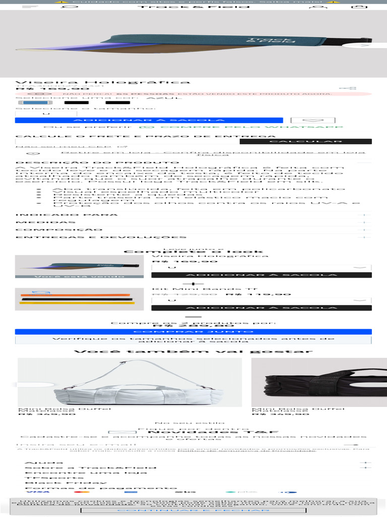Viseira Holográfica Anoitecer - Track&Field | PDF