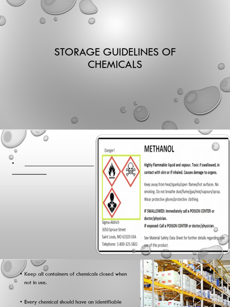 1505-Storage Guidelines of Chemicals | PDF | Dangerous Goods | Personal ...