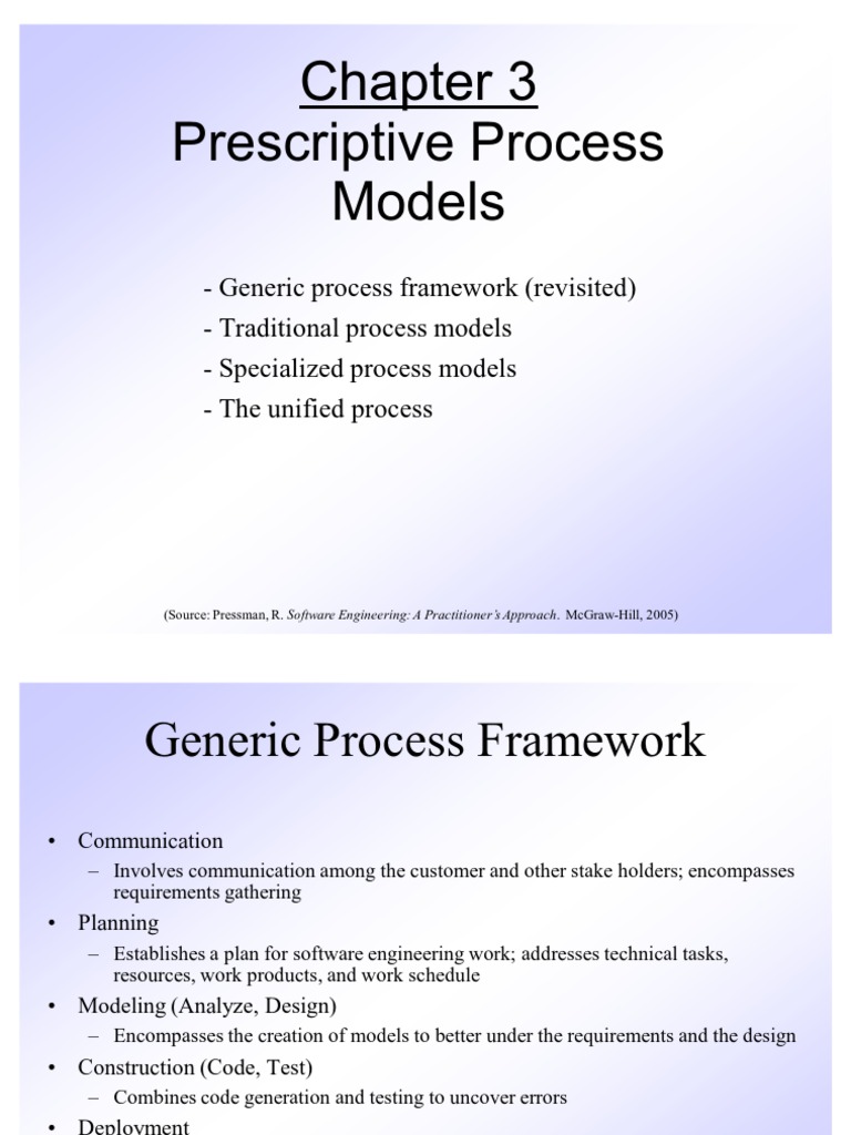 Pressman CH 3 Prescriptive Process Models | PDF | Unified Modeling ...