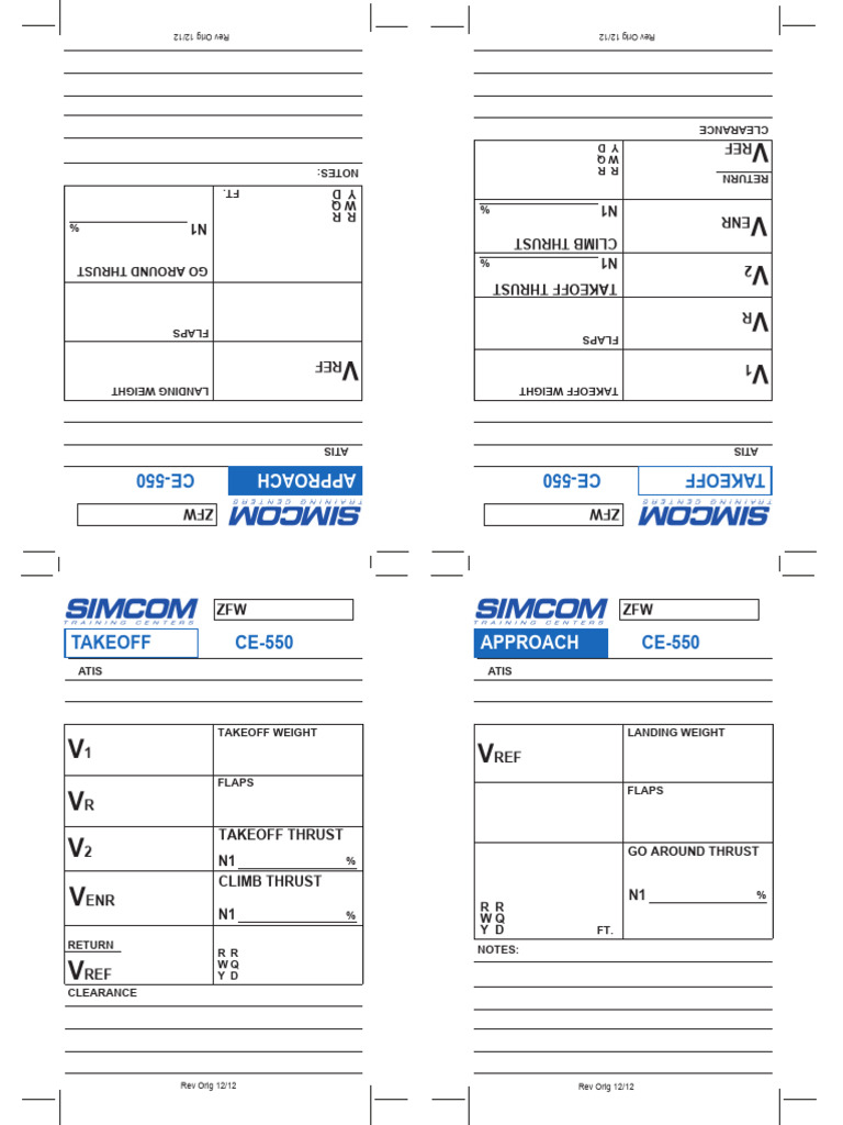 CE-550 Thrust Settings Guide | PDF | Aircraft | Aviation