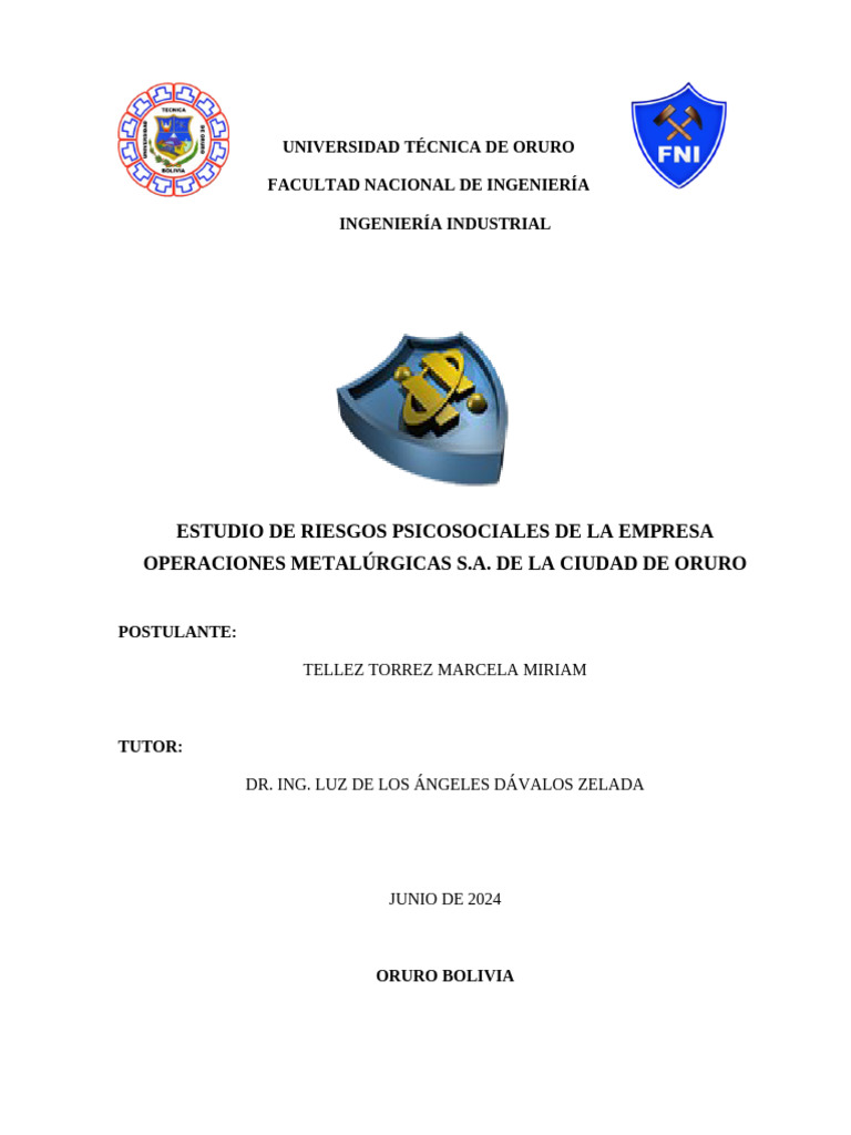 Tellez Torrez Marcela Miriam Ind-3309 | PDF | Estrés (biología) | Business