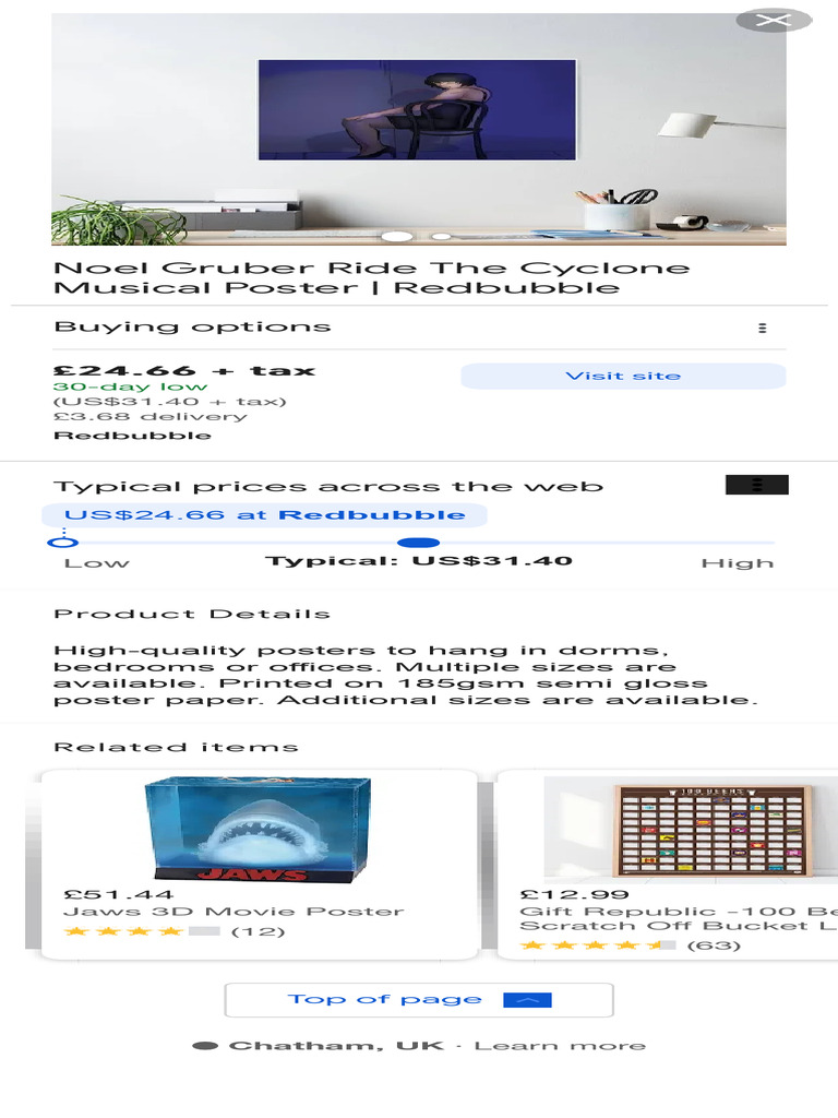 Noel Gruber Ride The Cyclone Musical Poster Redbubble Google Shopping | PDF