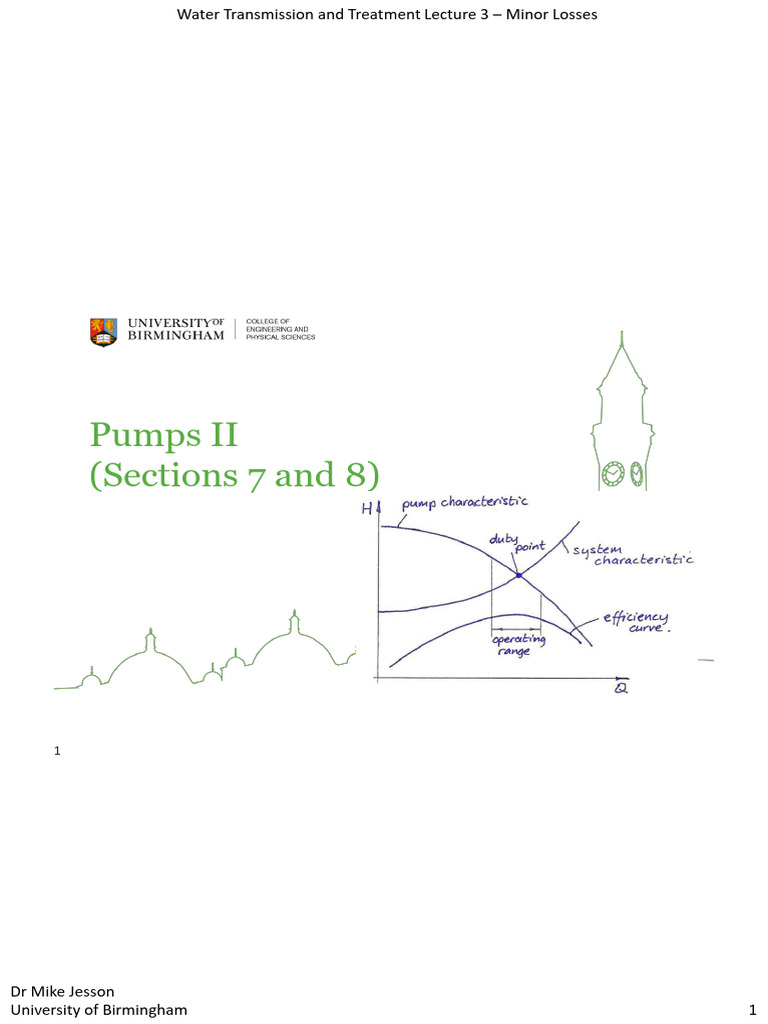 WTT Lecture 6 - Pumps II | PDF | Pump | Gases