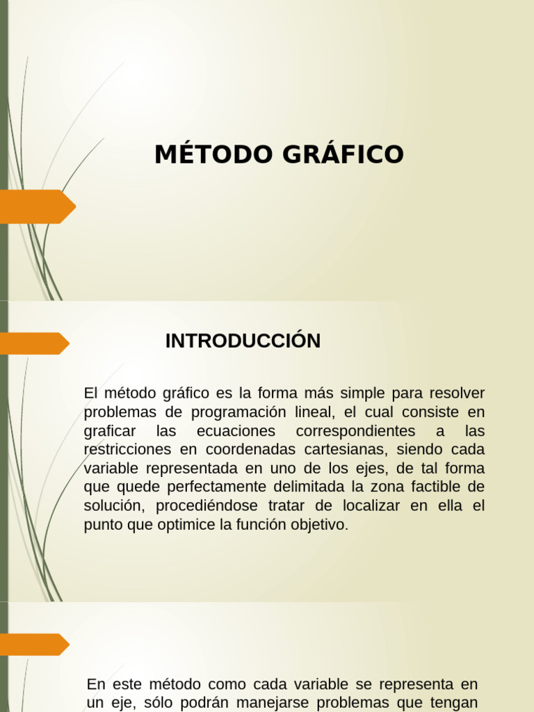 Método Gráfico en Programación Lineal | PDF | Ecuaciones | Programación ...
