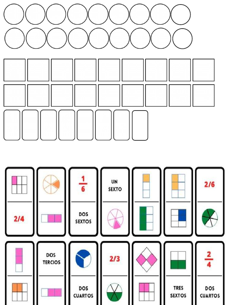 Domino y Cartas de Fracciones - 241018 - 235710 | PDF